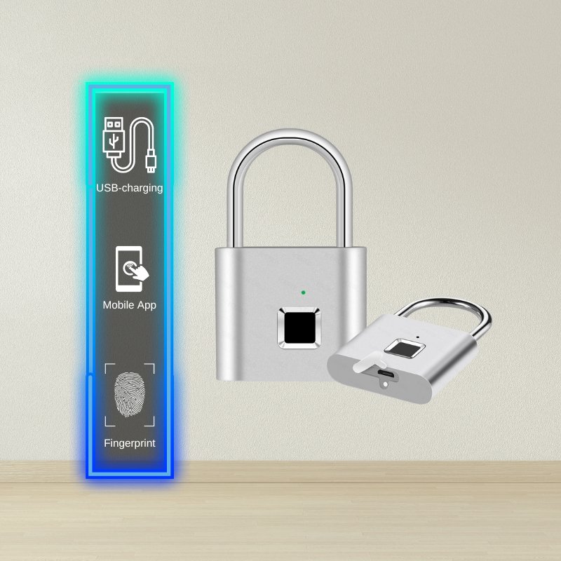 Fingerprint Lock Smart Padlock - Fingerprint Lock and Unlocking Smart ...