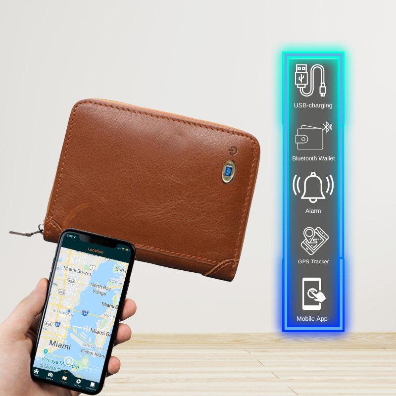 Smart Card Holder Bluetooth Tracker - Smart Wallet for Men Card holder ...