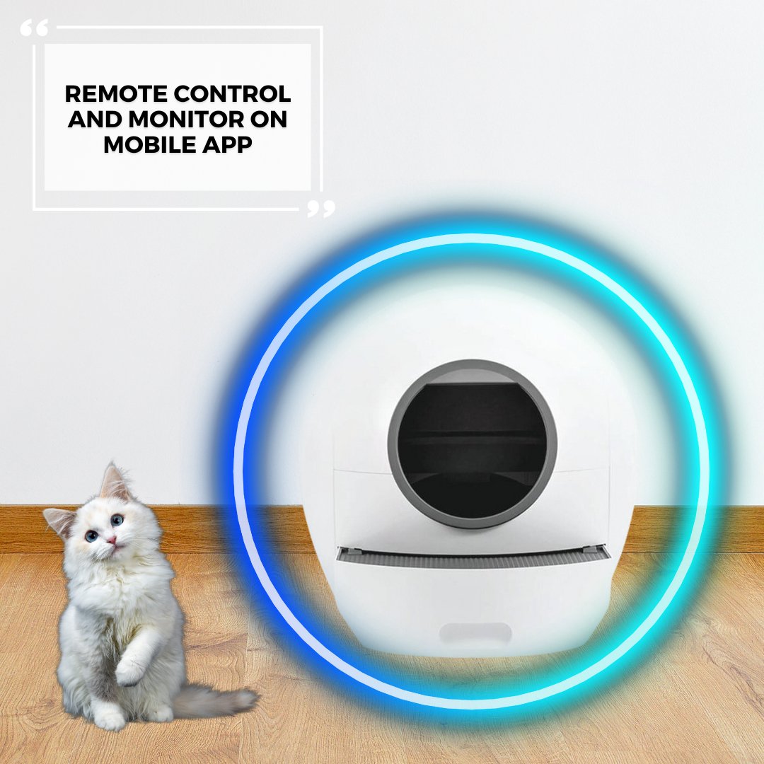 Smart Cat Litter - Self Cleaning Smart Cat Litter Sandbox with Mobile ...