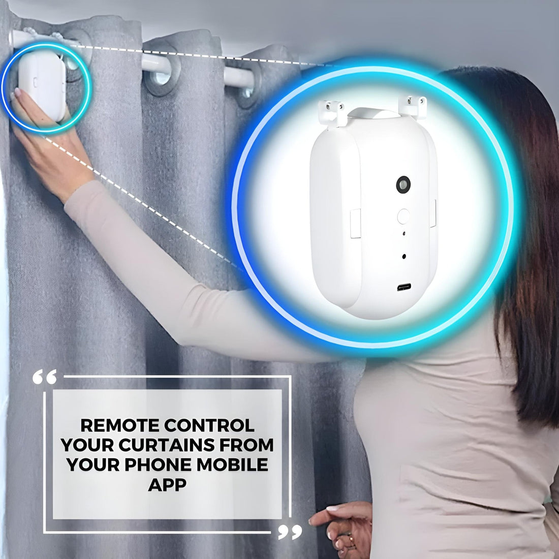 Smart Curtain Robot - Curtain Robot Open Close Curtains from Mobile App ...