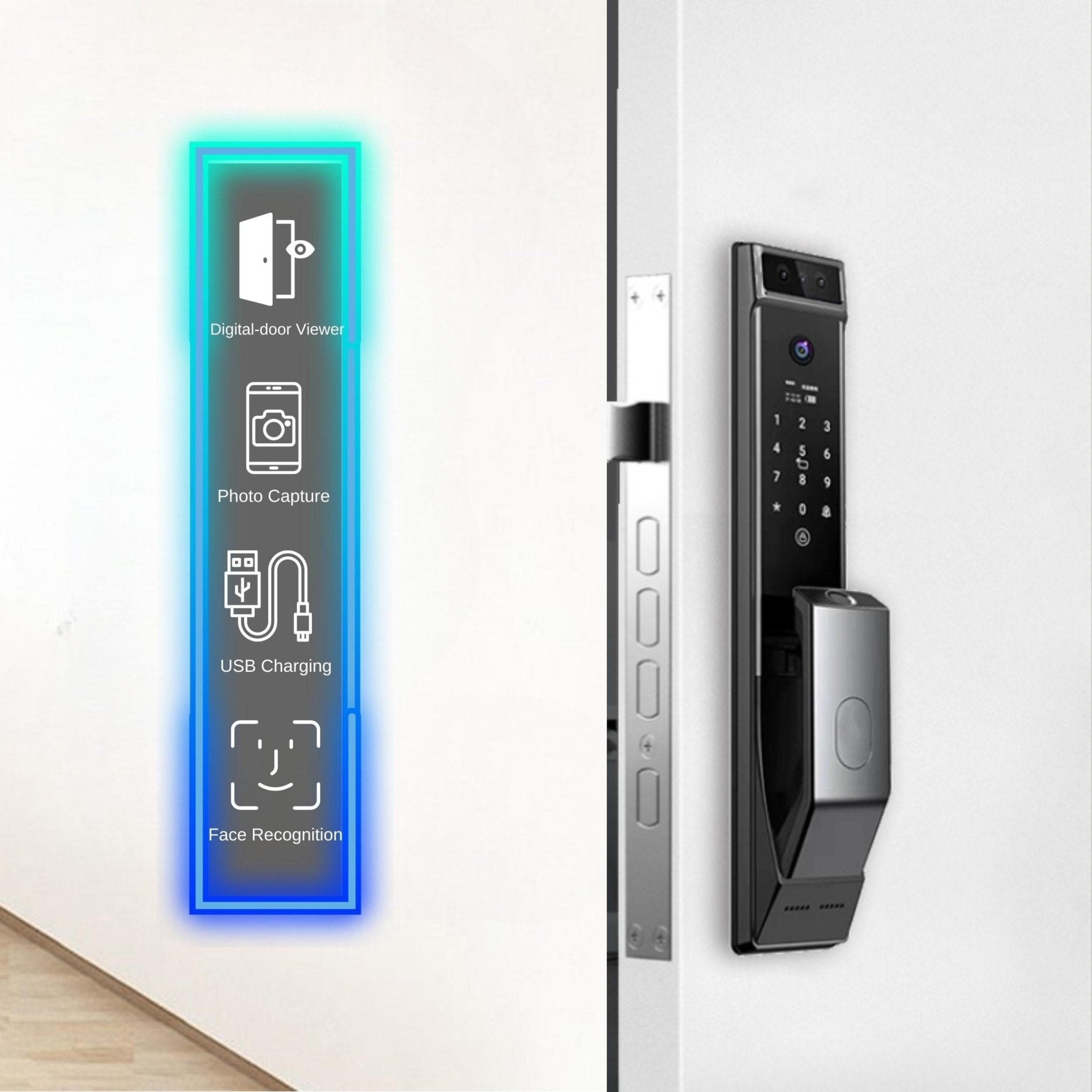 Smart Door Lock Face Recognition Plus - Camera Face Recognition Lock ...