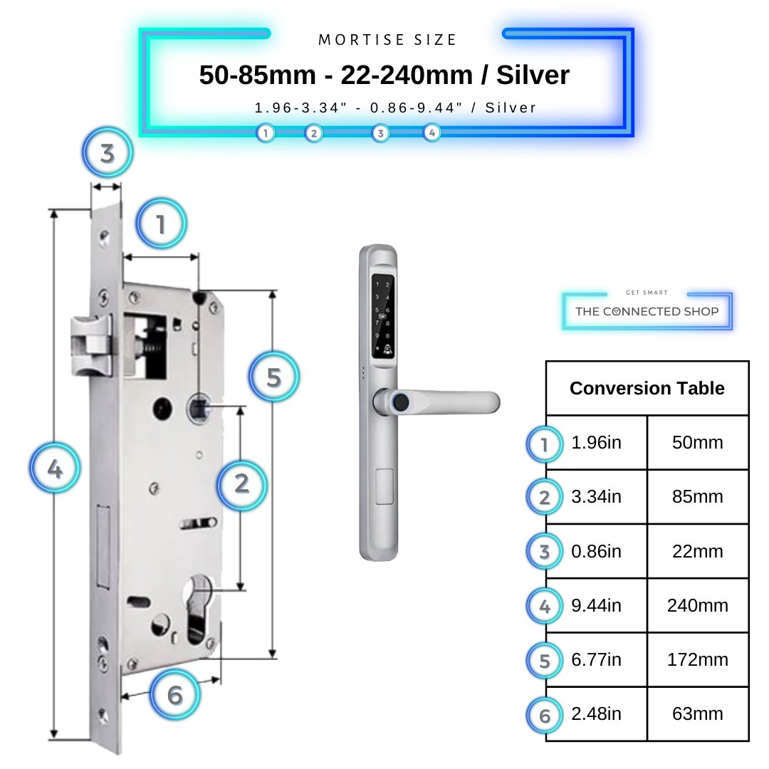 Smart Door Lock Slim - Smart Lock for Slim Doors, Slim Smart Door Lock ...