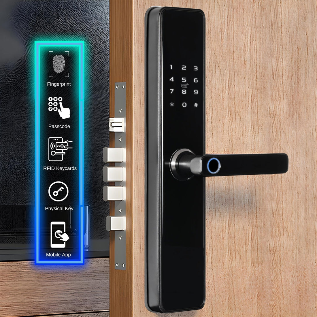 Smart Door Lock Thick - Smart Lock for Thick Doors, Thick Doors Lock