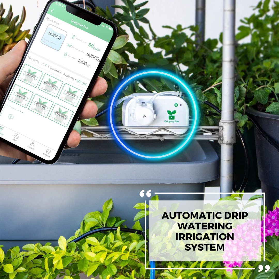 Smart Drip Irrigation System - Automatic Plants Drip Watering ...