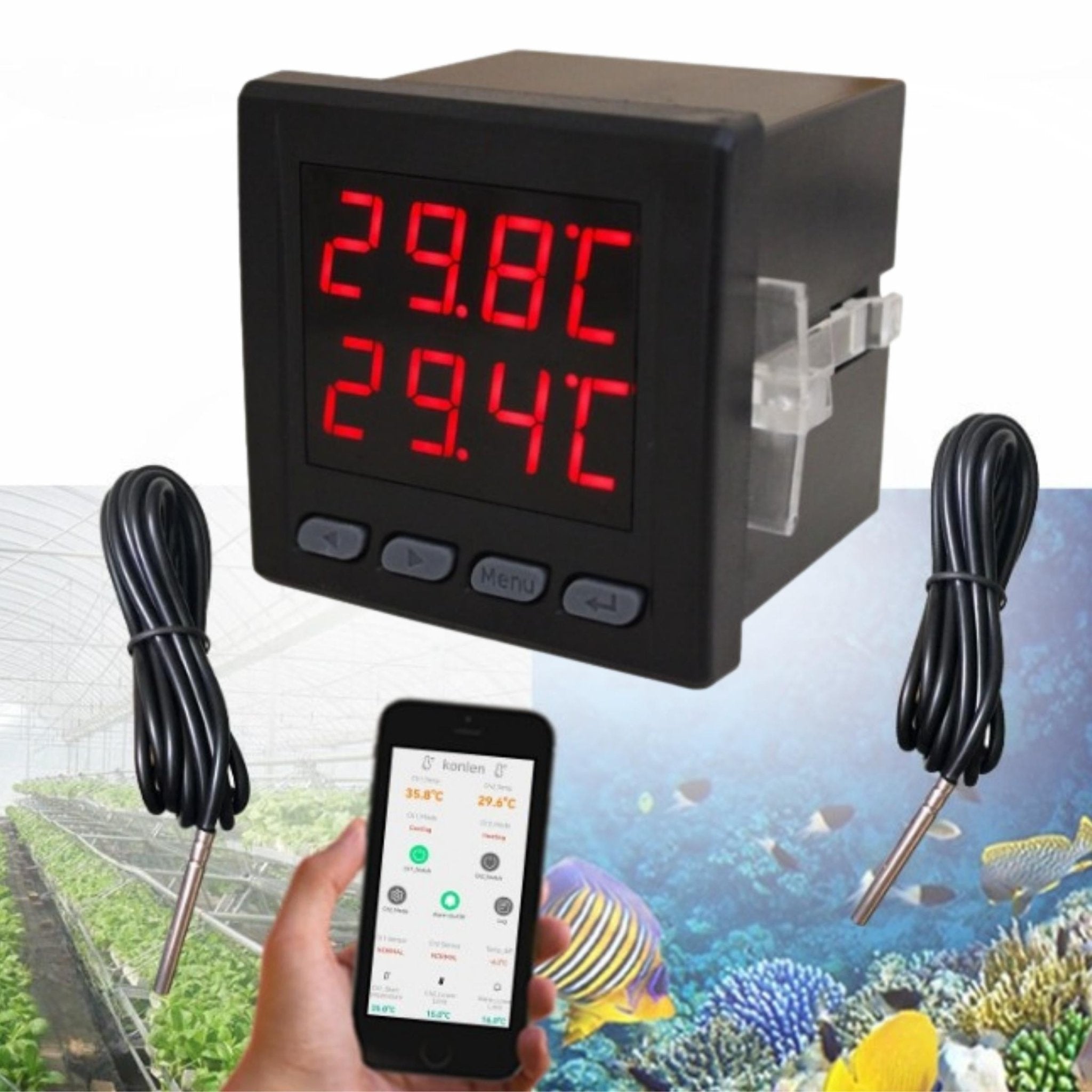 Smart Dual Temperature Controller - Temperature Monitor and Mobile App ...
