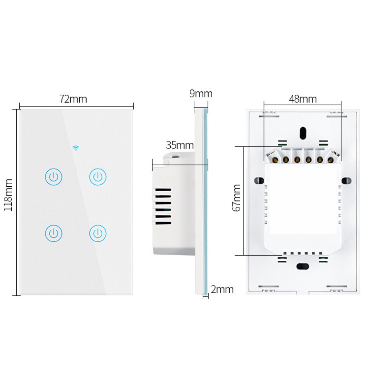 Smart Light Switch - Touch Panel Light Switch with WiFi Mobile App ...