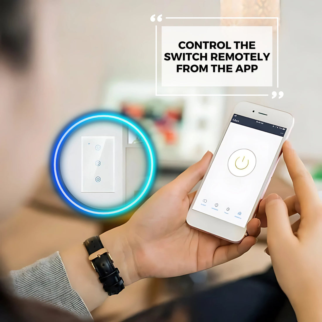 Smart Light Switch - Touch Panel Light Switch with WiFi Mobile App
