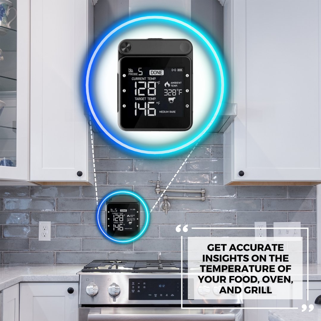 Smart Oven Thermometer - Monitor Cooking, Smart Oven Thermometer and ...