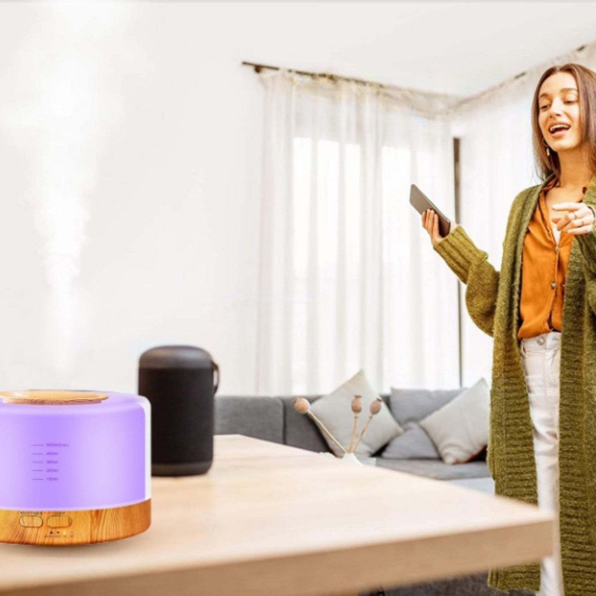 Smart Scent Diffuser - Scent Diffuser, LED Light, Connected Mobile App ...