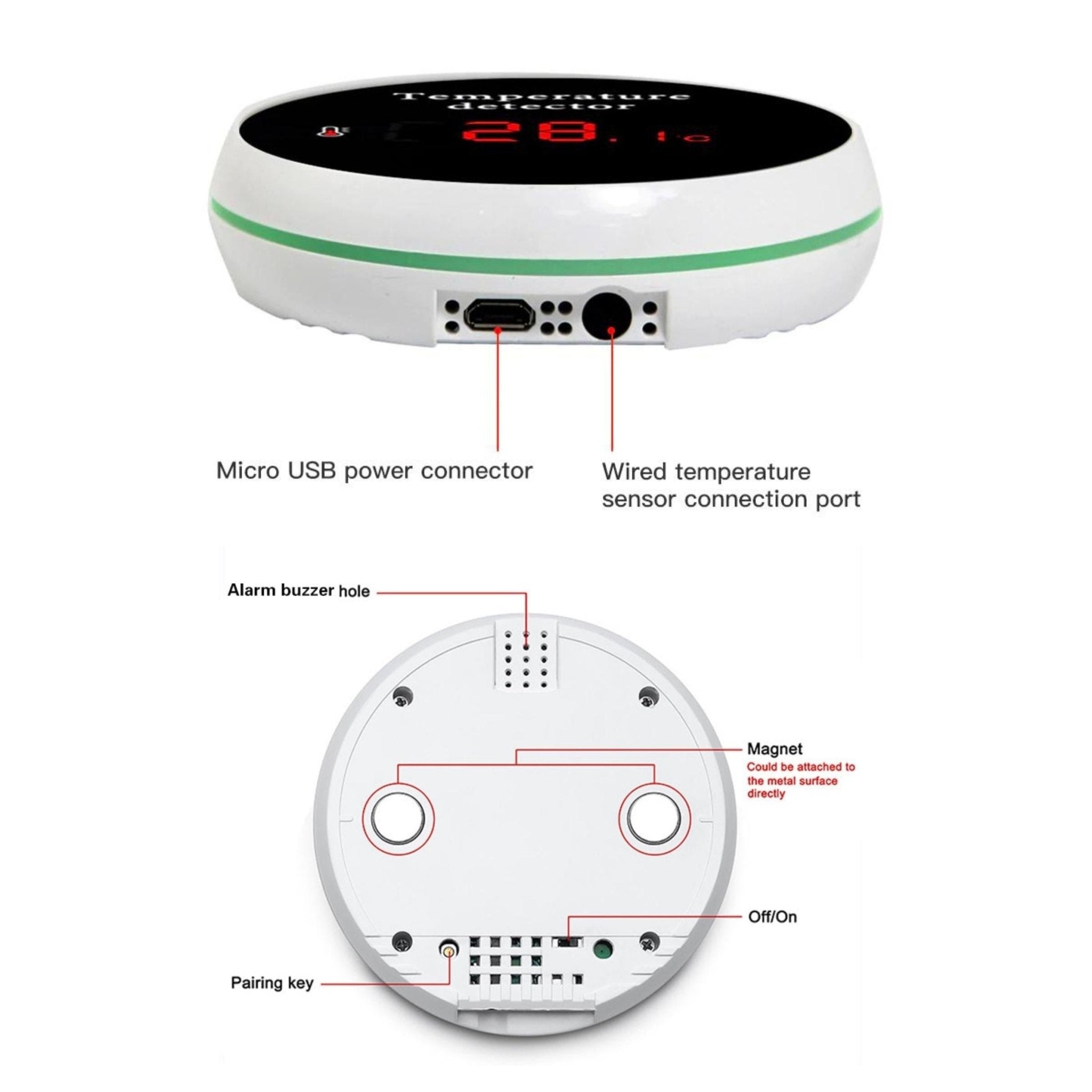 Smart Water Temperature Sensor - Temperature Monitor, WiFi Mobile App ...